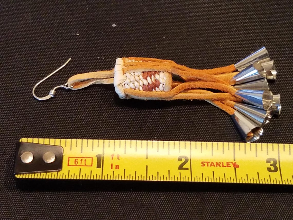 1970s Apache Mini Hand Woven Burden Basket Earrings 8 Dangling Jingle ...