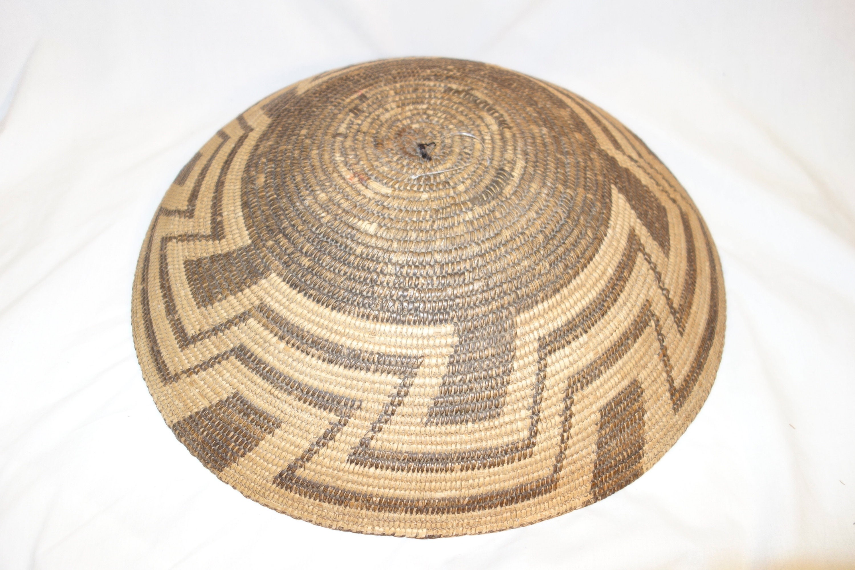 Antique Pima Native American Basket 16” Shield Motif Estate Very Good ...
