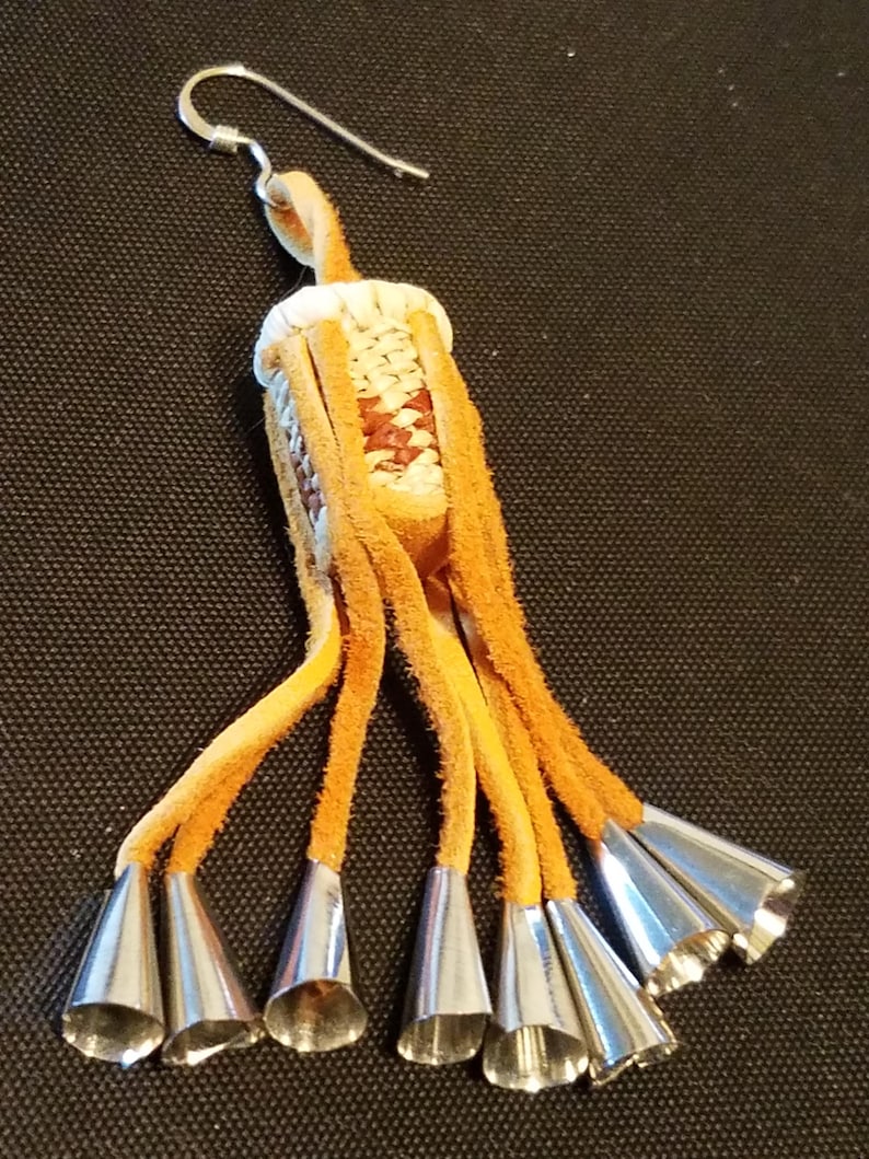 1970s Apache Mini Hand Woven Burden Basket Earrings 8 Dangling Jingle ...