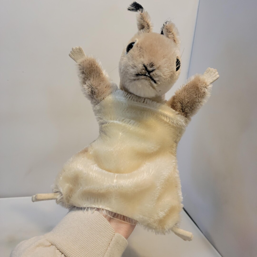 Precious Steiff Vintage Grey Squirrel Mohair Hand Puppet - Etsy