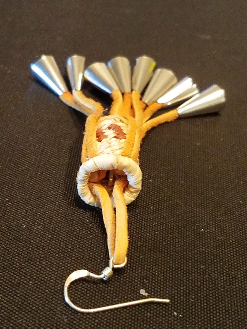1970s Apache Mini Hand Woven Burden Basket Earrings 8 Dangling Jingle ...