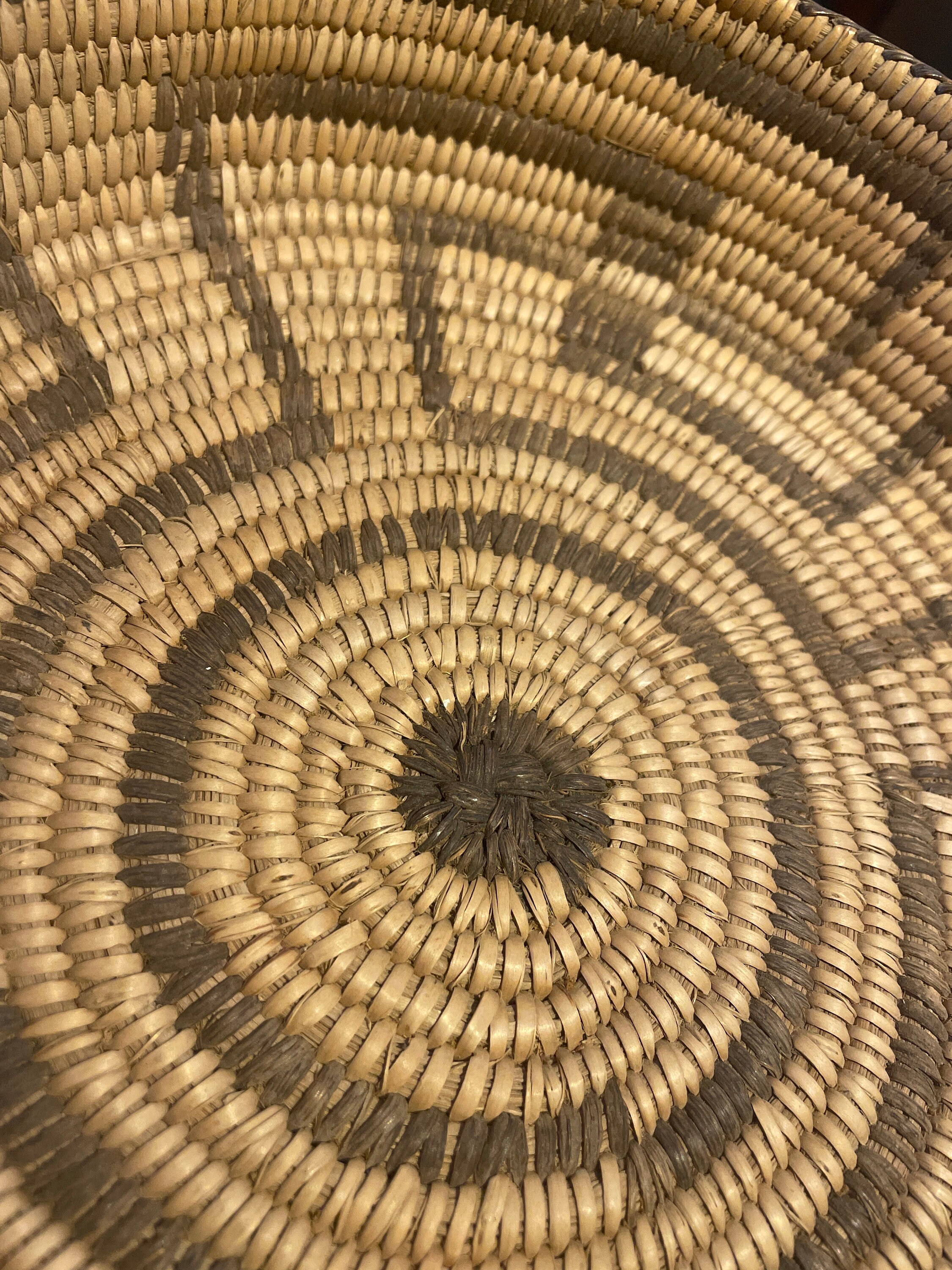 Antique Pima Basket Tahano O'odham Joined Whirling Log Pattern 9 ...