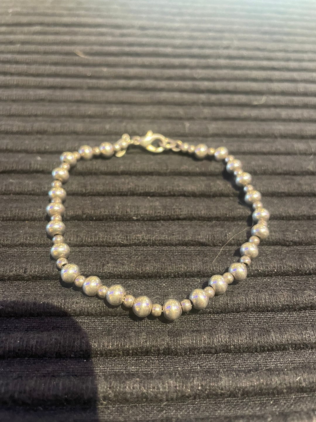 Beard Sterling Silver Beaded Bracelet Beautiful - Etsy