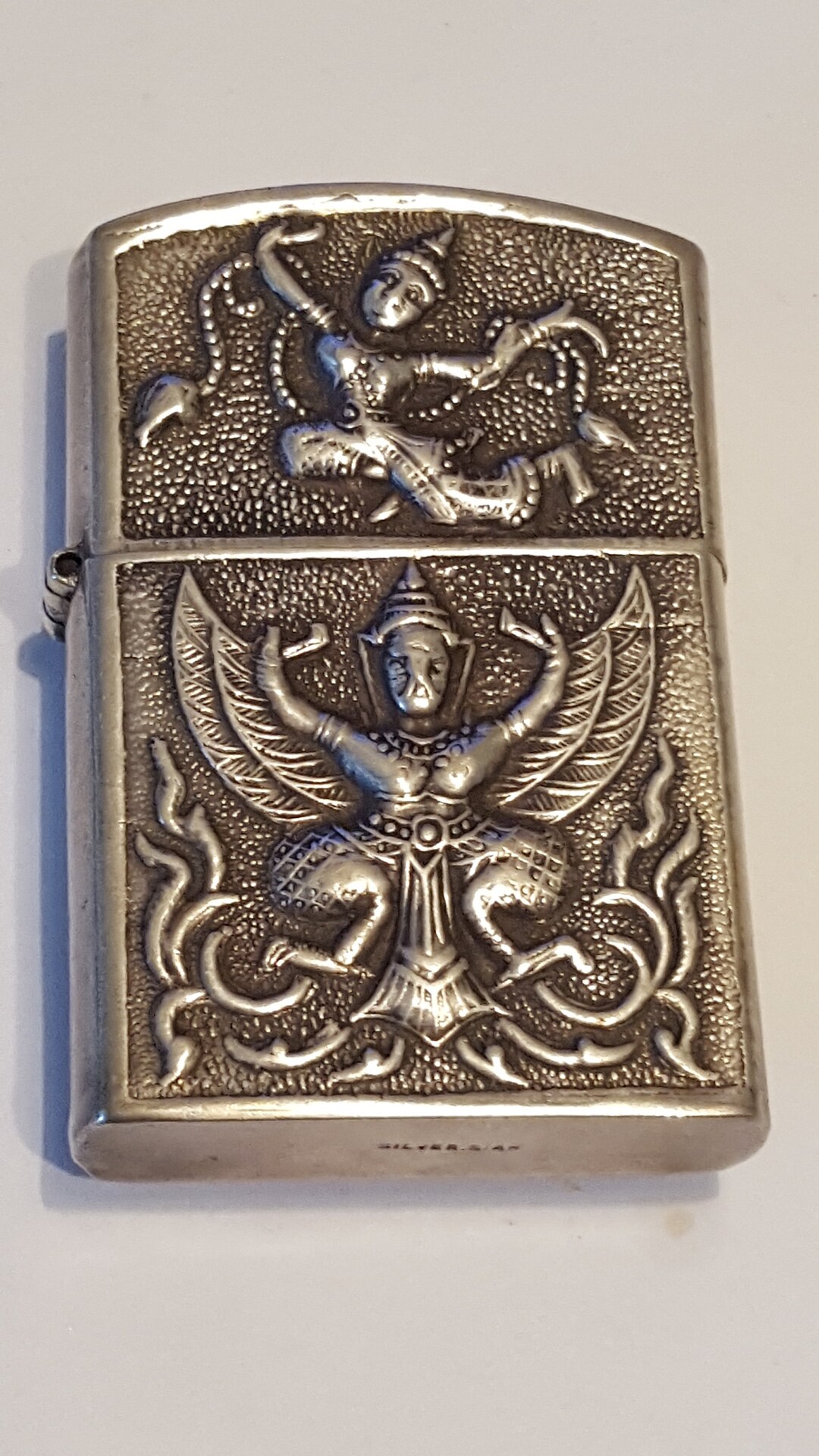 Vintage Siam Thai Repousse Sterling Silver Flint Lighter Beautiful - Etsy