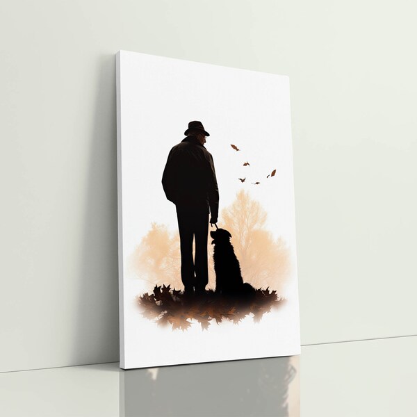 Old Man and Dog Art - Etsy