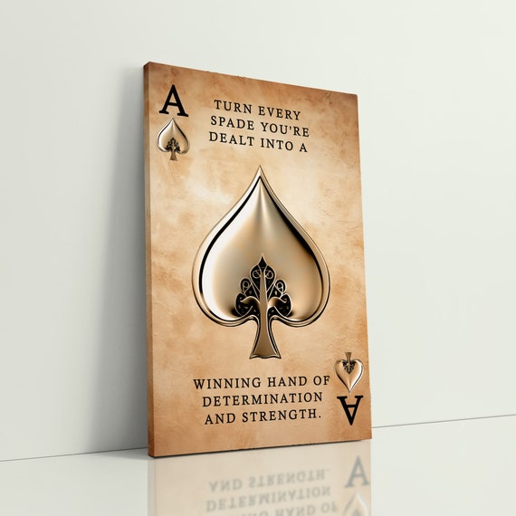 Spade Card Quotes Modern Vintage Poker Ace Of Spades Cards Letter