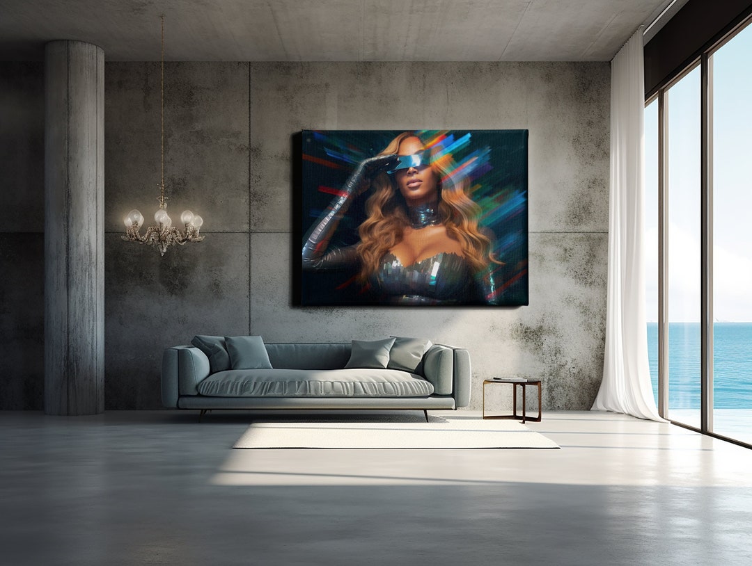 Fierce Futuristic Diva Art Canvas | Diva Inspired Modern Mona Lisa ...