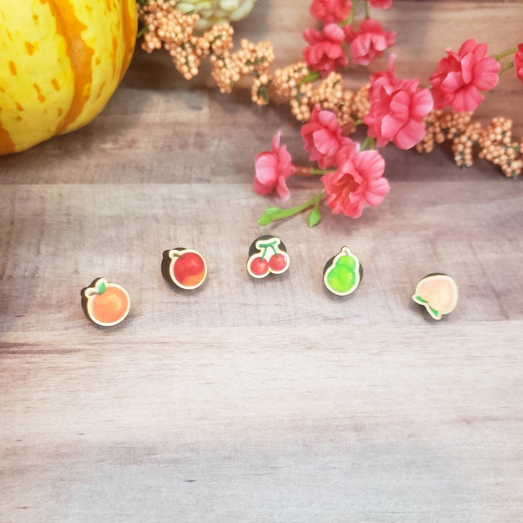 Wooden Fruit Pins - Etsy