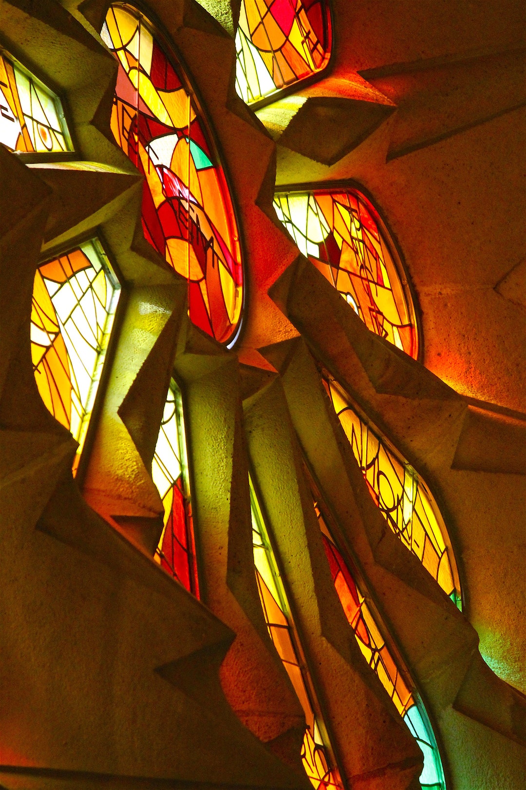 Orange and Yellow Stained Glass Window - Etsy