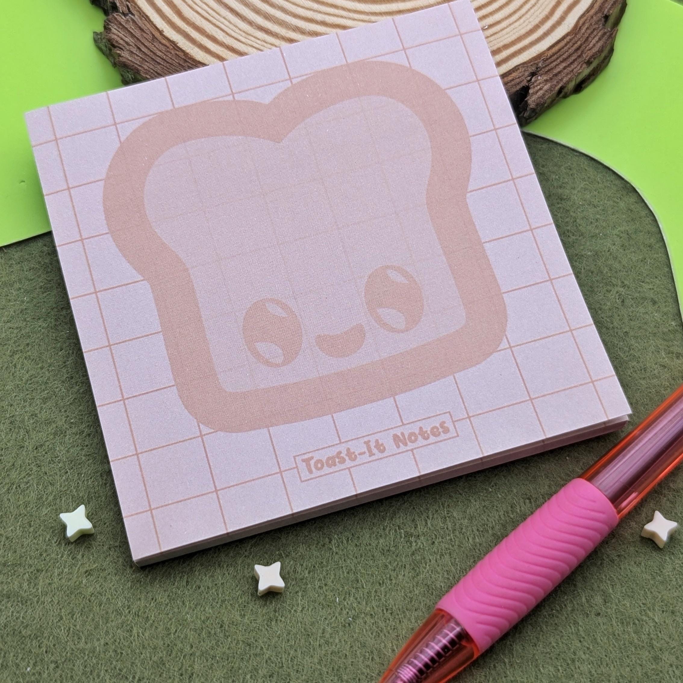 Toast-it Sticky Notes | Cute Food Stationery | Memo Note Pad - Etsy