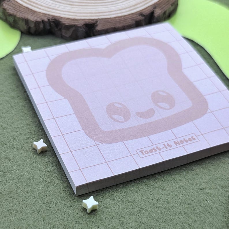 Toast-it Sticky Notes | Cute Food Stationery | Memo Note Pad - Etsy