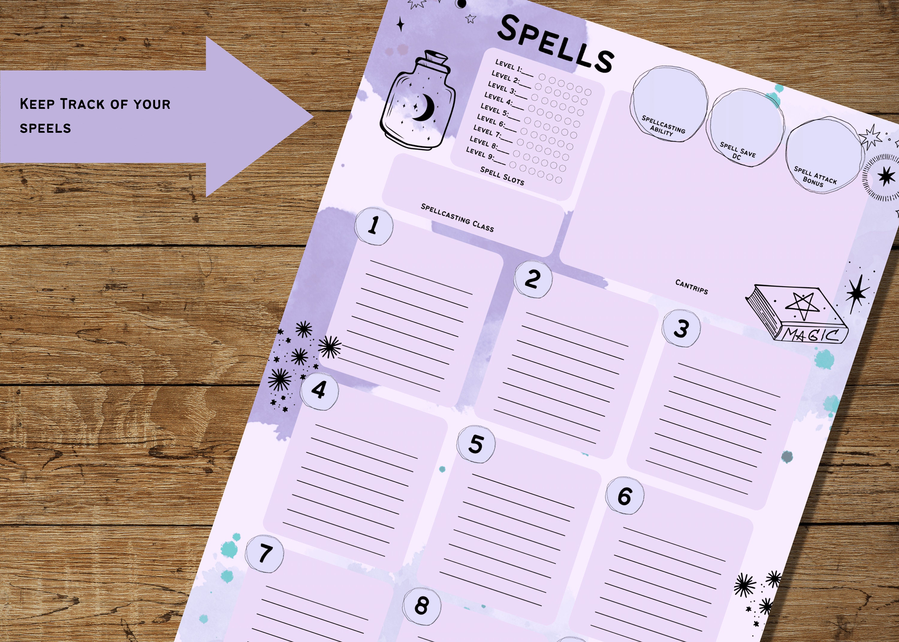 Astro Lilac Dnd 5e Full Version Charactersheet Spellbook - Etsy
