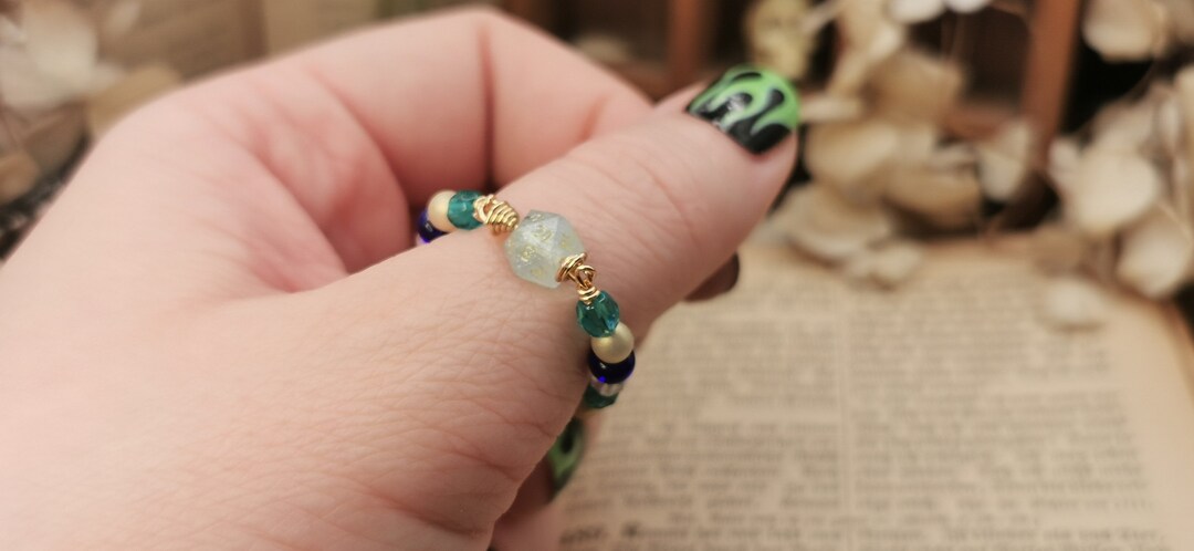 Frost Magic D20 Bead Ring Dnd - Etsy