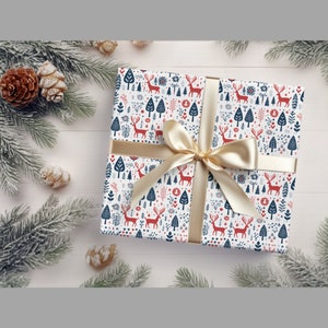 Scandinavian Christmas Digital Paper Pack, Scandinavian Christmas Decor ...