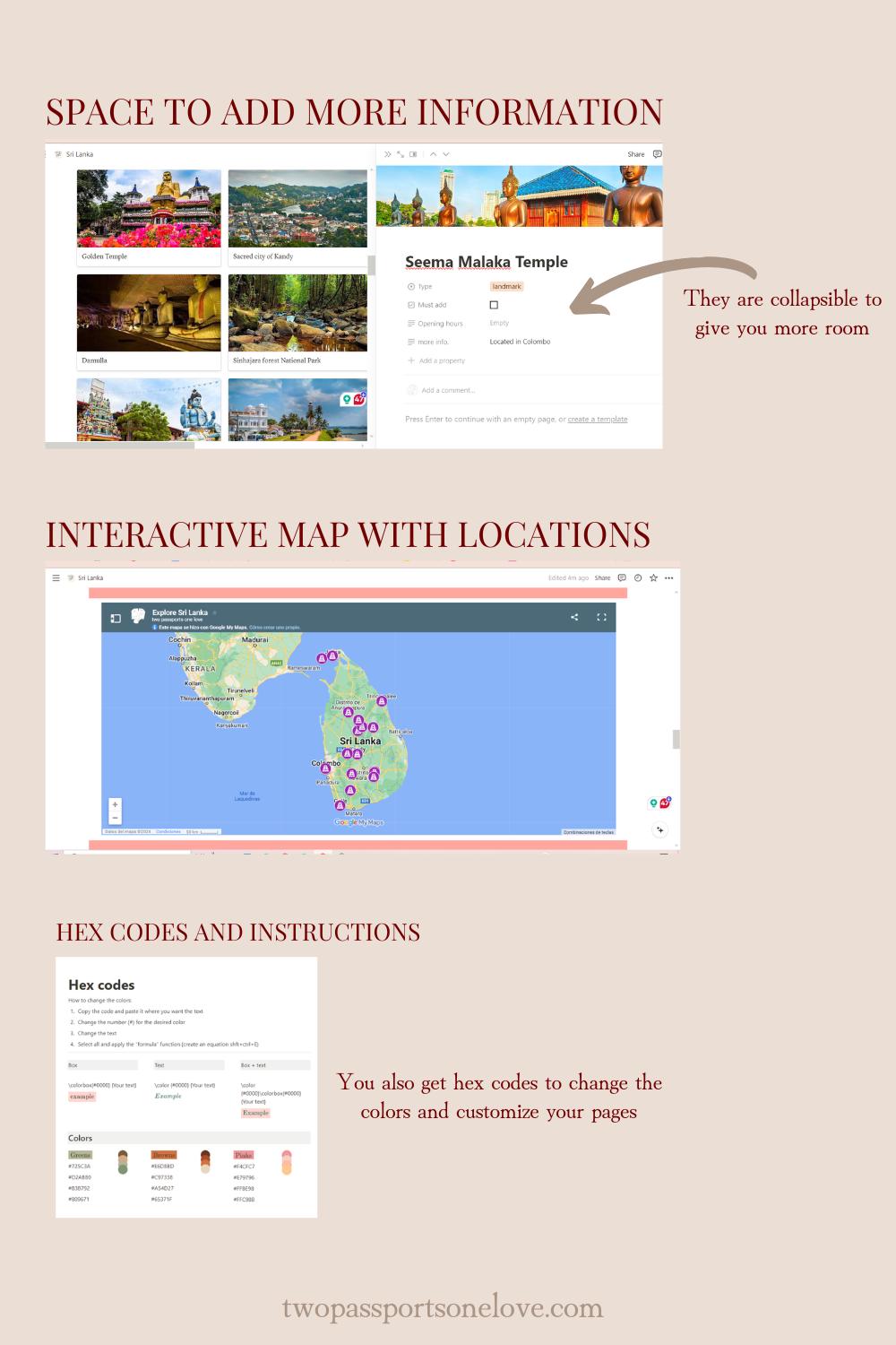 Sri Lanka Travel Planner - Notion Template - Etsy