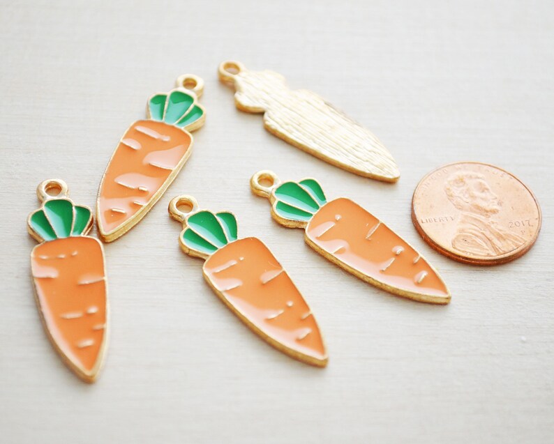 Large Carrot Enamel Charms Enamel Charms for Jewelry Making - Etsy