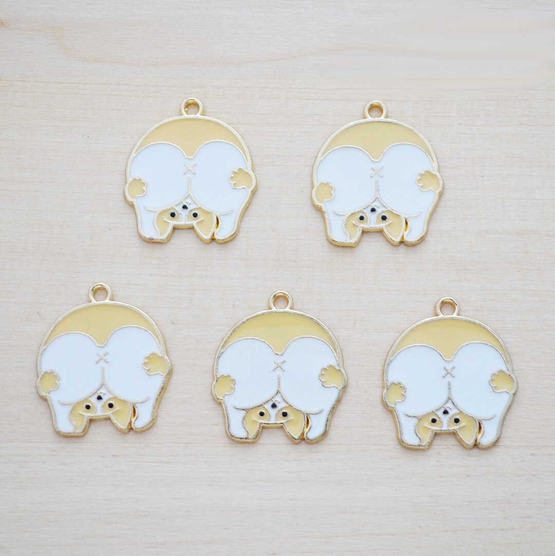 Funny Pembroke Welsh Corgi Charms Enamel Dog Butt Charms - Etsy