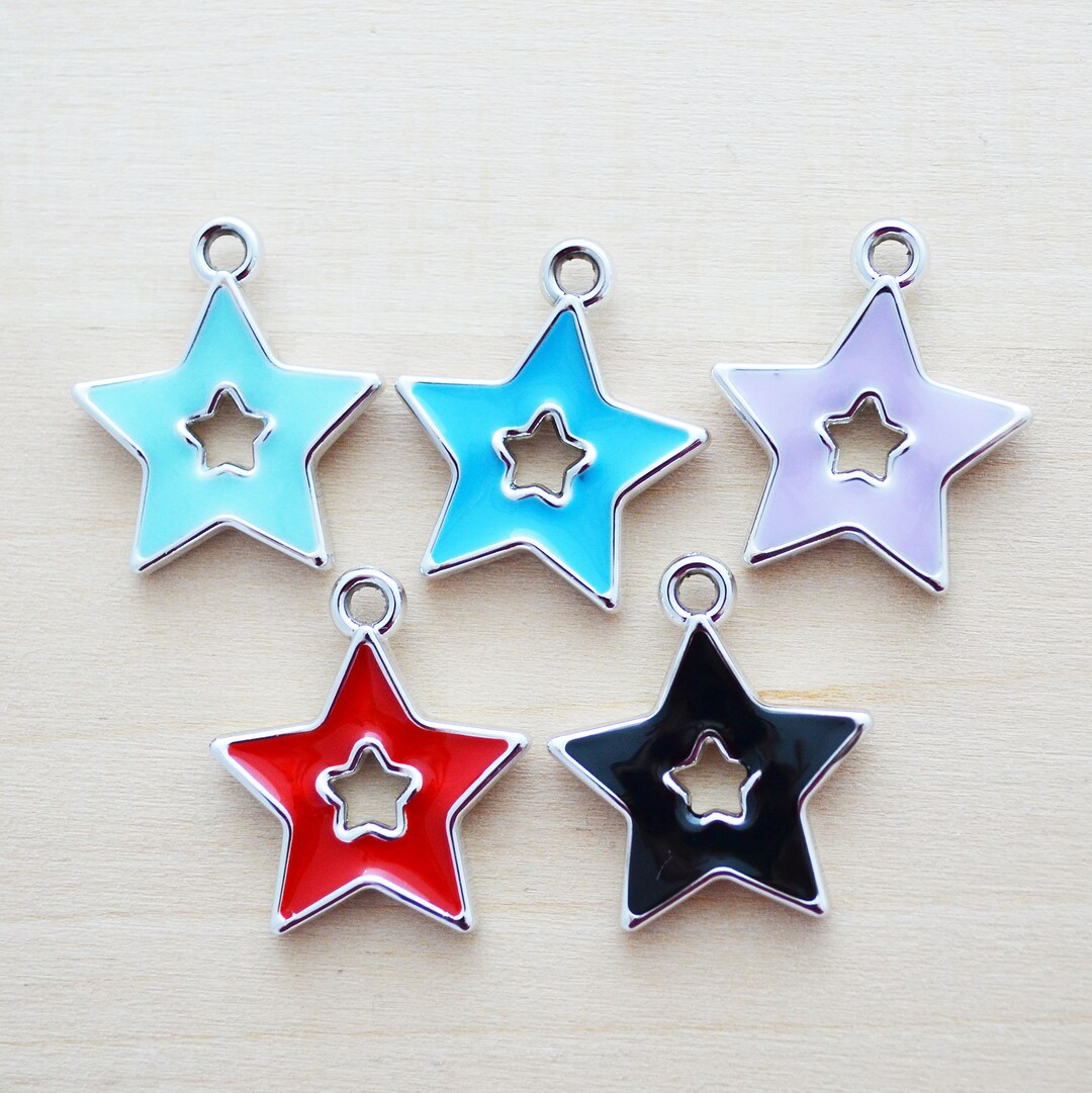Star Charms for Jewelry Making Acrylic Star Keychain Charms - Etsy