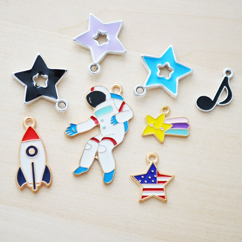 Star Charms for Jewelry Making Acrylic Star Keychain Charms - Etsy