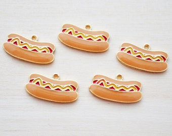 Hot Dog Charms | Etsy