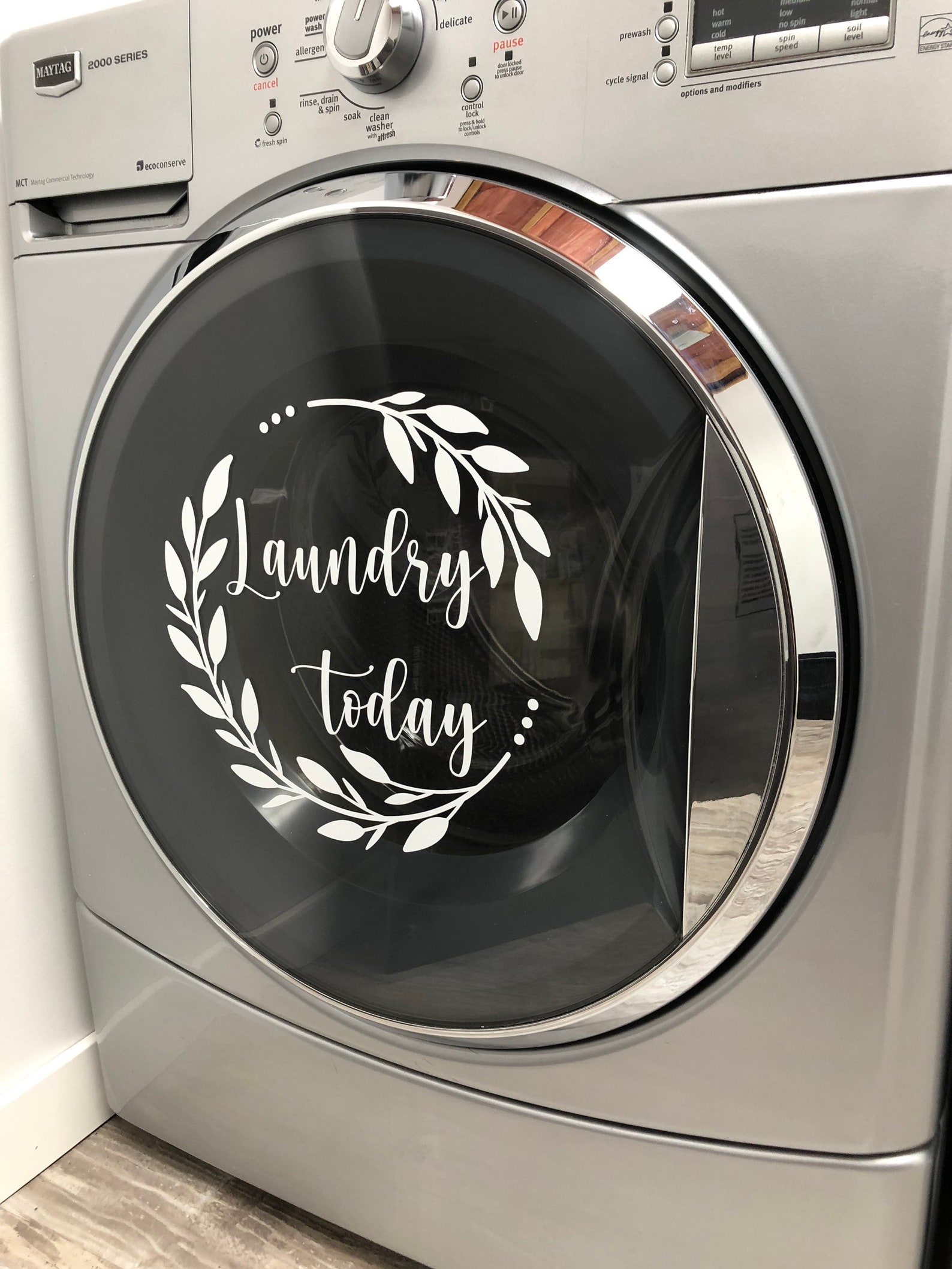 Laundry Machine Decals Washer Dryer Vinyl Decal Laundry | Etsy
