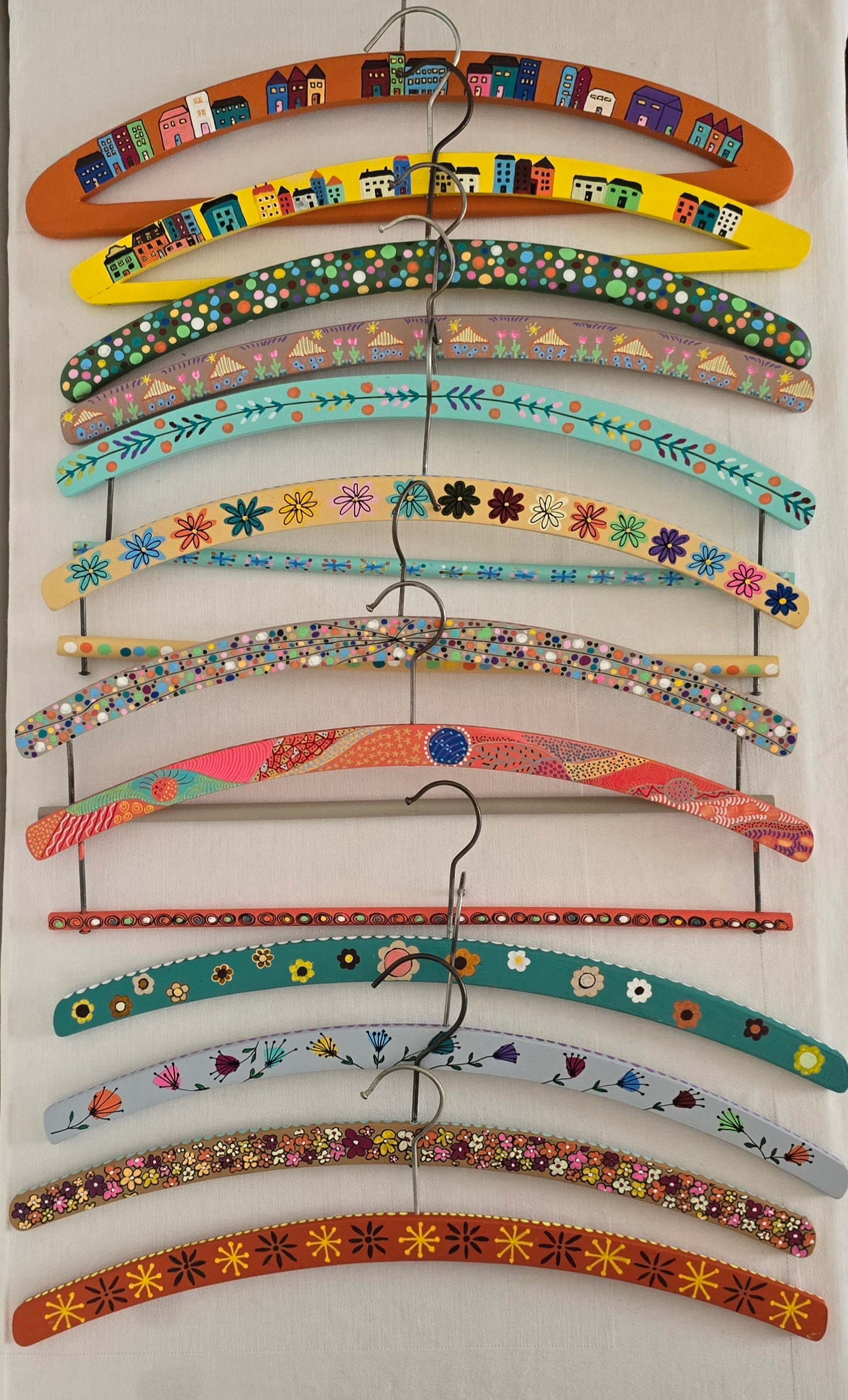Vintage Painted Wooden Hangers - 10pieces - Etsy UK
