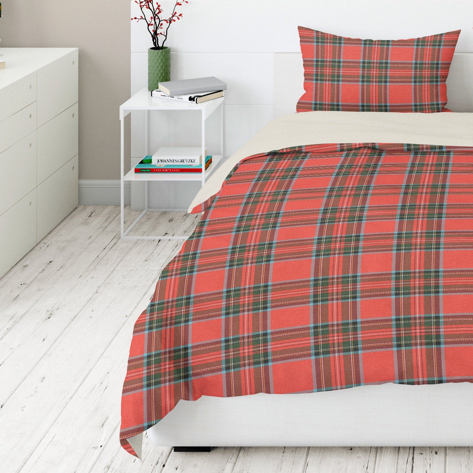 Tartan Plaid Duvet Cover, Twin, Queen or King Outlander Comforter ...