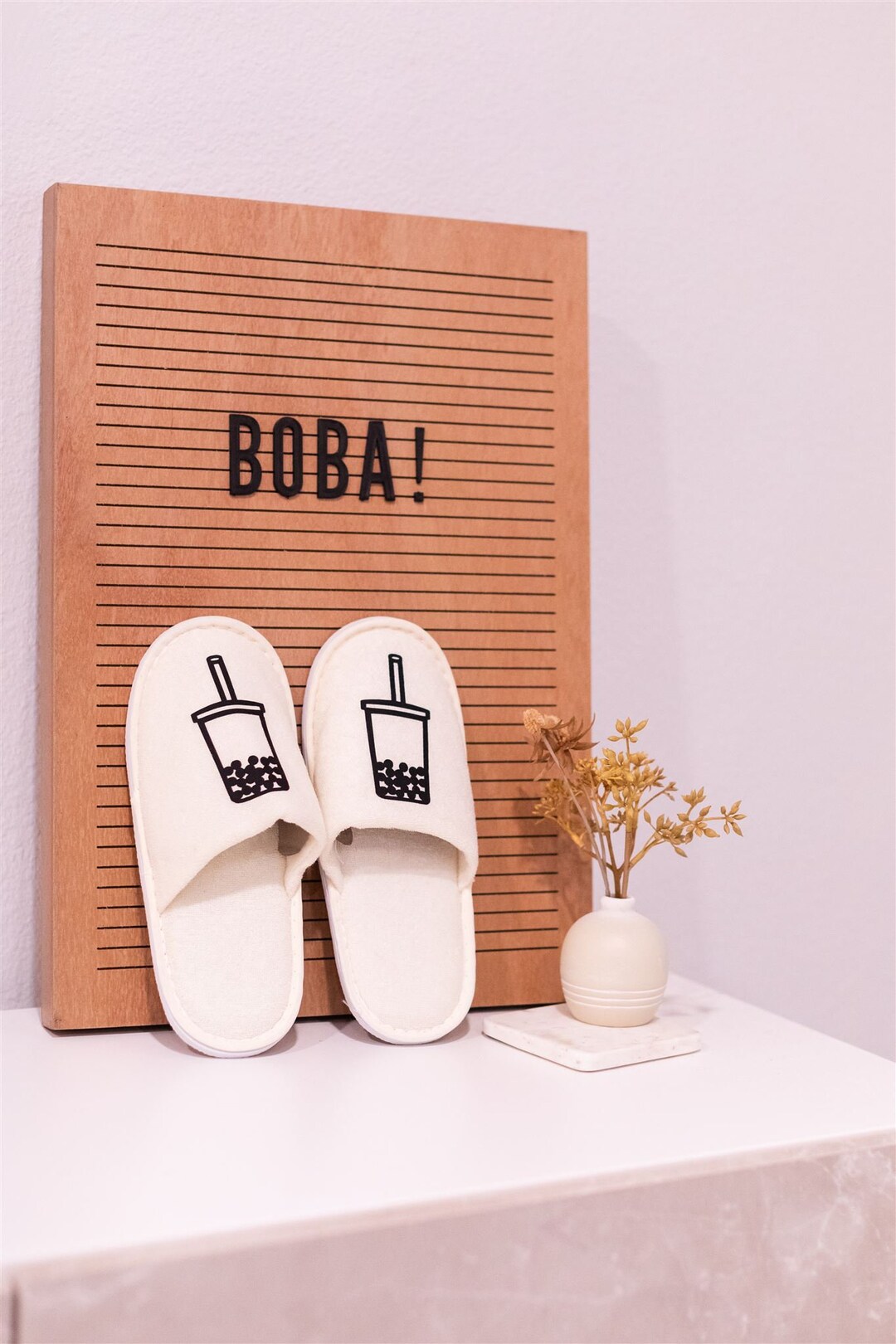 Boba Milk Tea House Slippers comfy Washable - Etsy