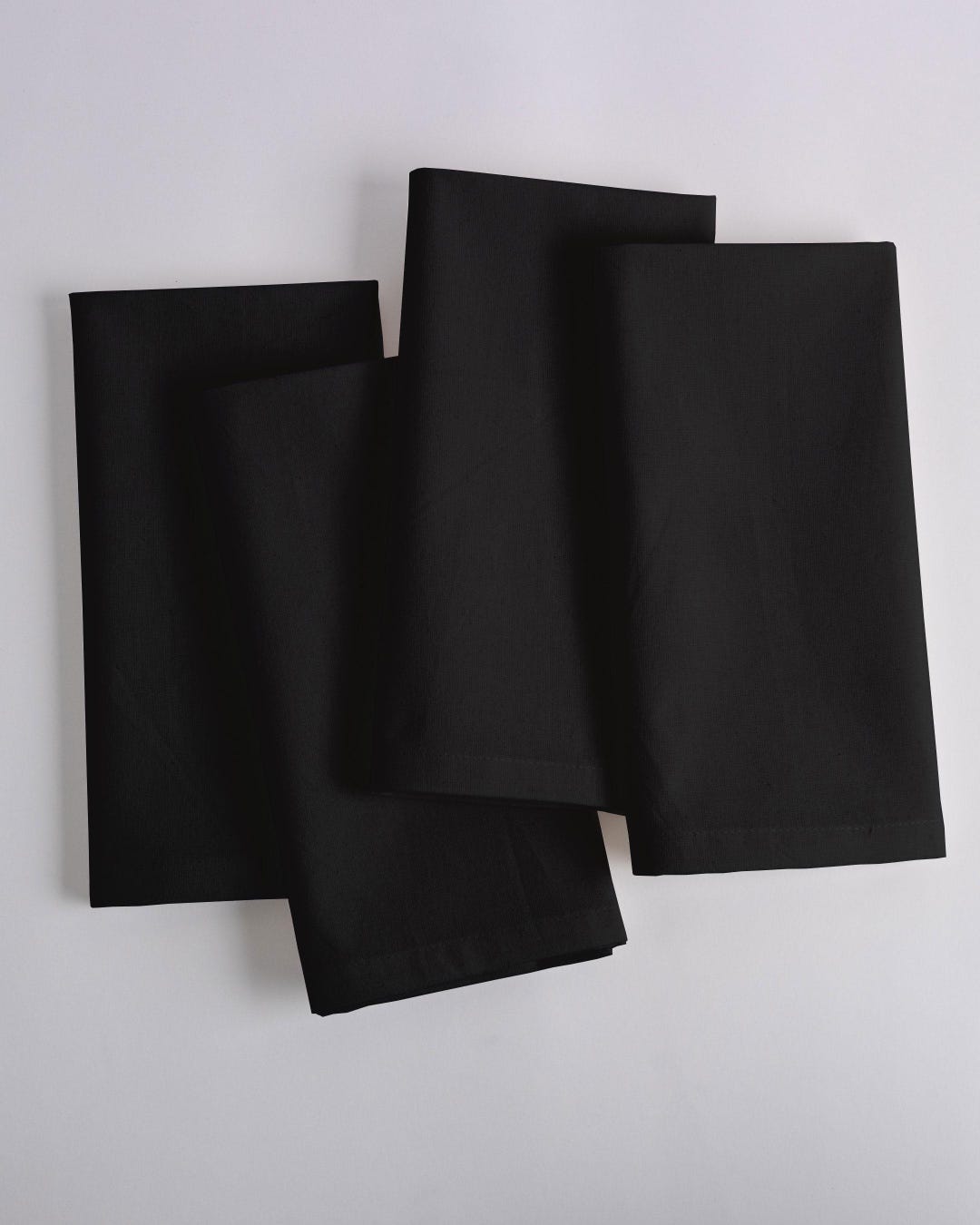 Solid Black Cotton Napkins, Wedding and Party Table Decor Reusable ...