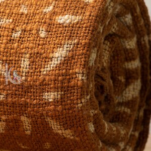 Hand Block Print Rust Throw Blanket Boho Mud Cloth Blanket With Tassels ...