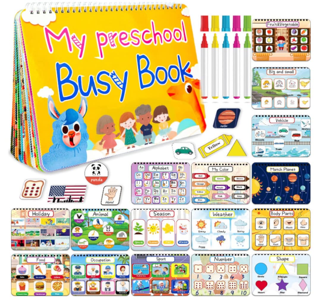 Toddler Busy Book Preschool Activity Binder for Autism & Special Needs ...