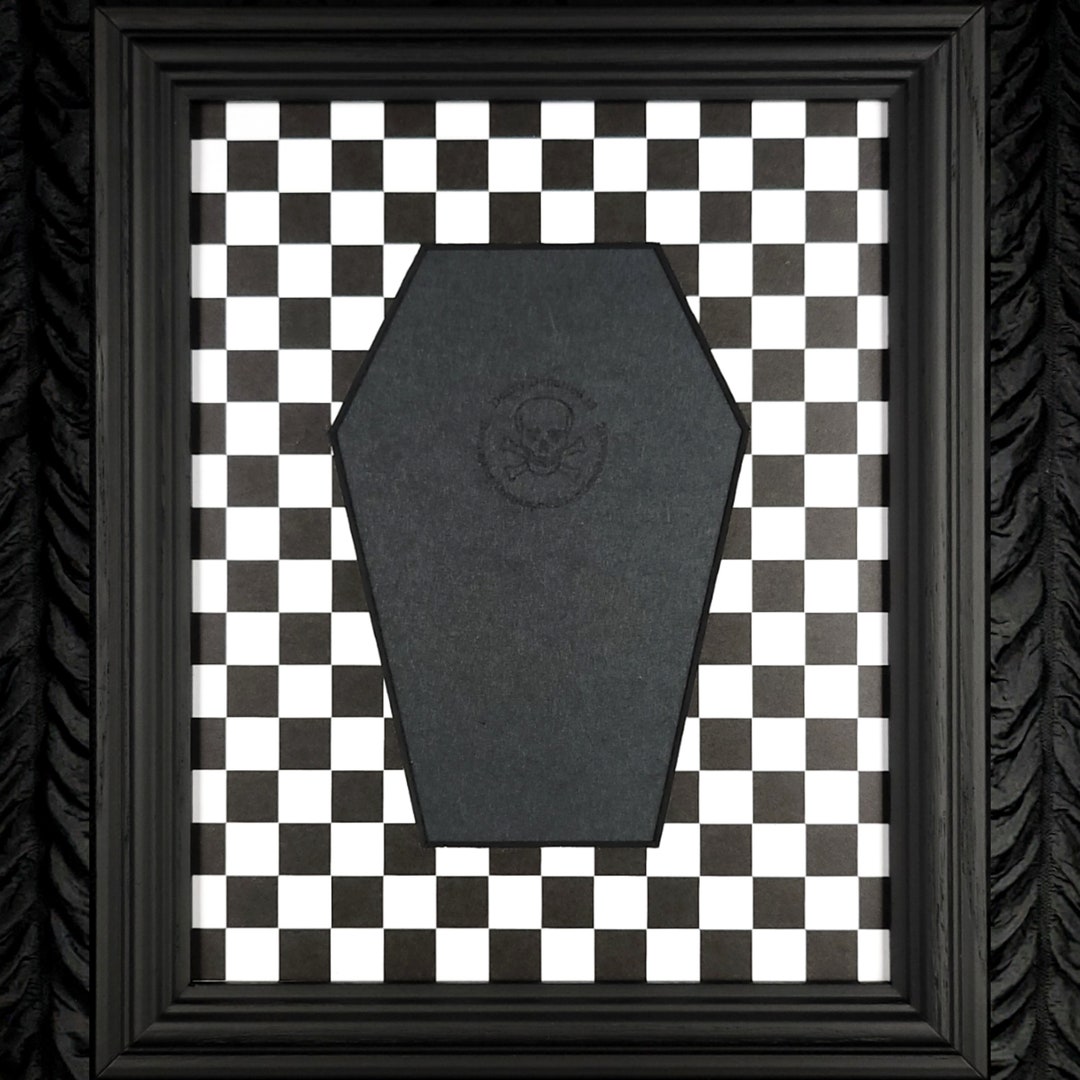CHECKERED COFFIN FRAME Handcrafted Black Gallery Wood Frame - Etsy
