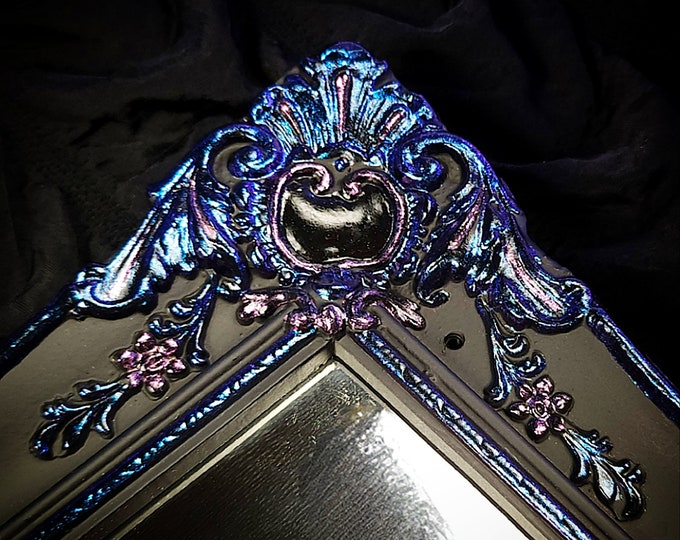 VINTAGE Victorian Gothic Style MIRROR REFURBISHED Hand Painted With ...