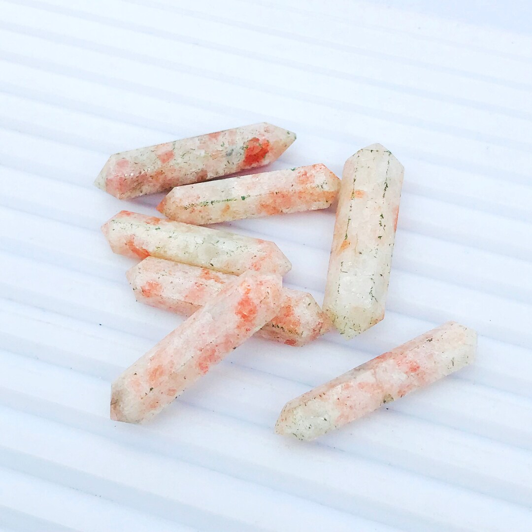 Natural Sunstone Double Point Obelisk: Thickness 5mm-8mm Healing ...