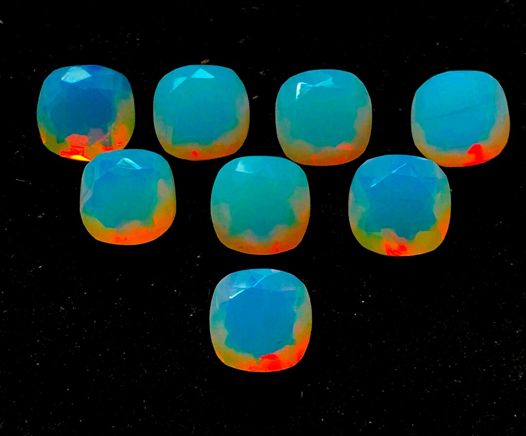 Cushion Milky Opal Hydro Quartz Gemstone: Faceted, 6x10x10mm (8 Pieces ...