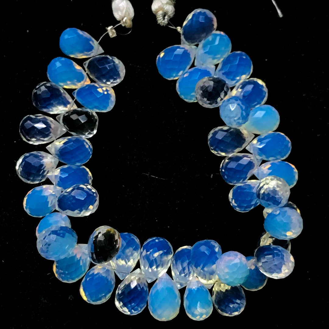 50 Pieces Milky Opal Hydro Quartz Beads Loose Gemstone - Milky Opal ...