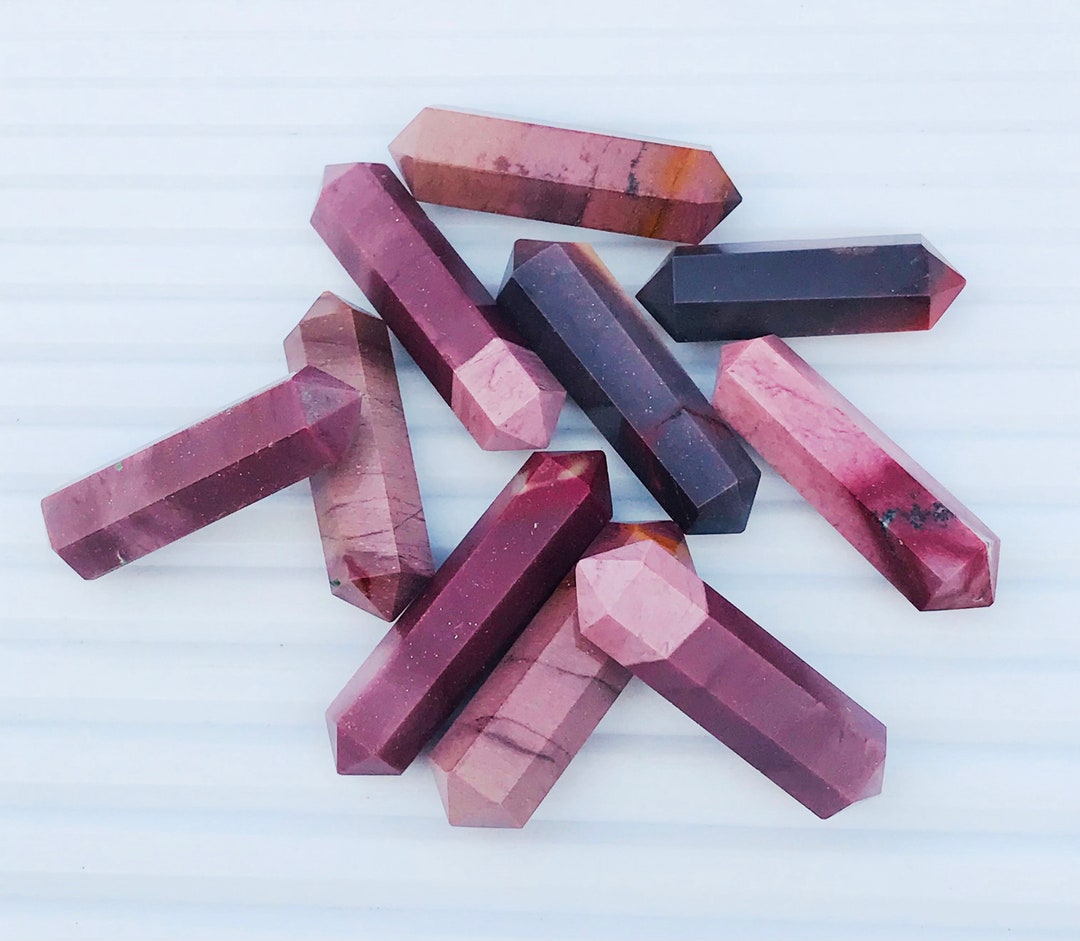 Pink Rhodolite Jasper Obelisk: Thickness 5mm-8mm Healing Crystal Points ...