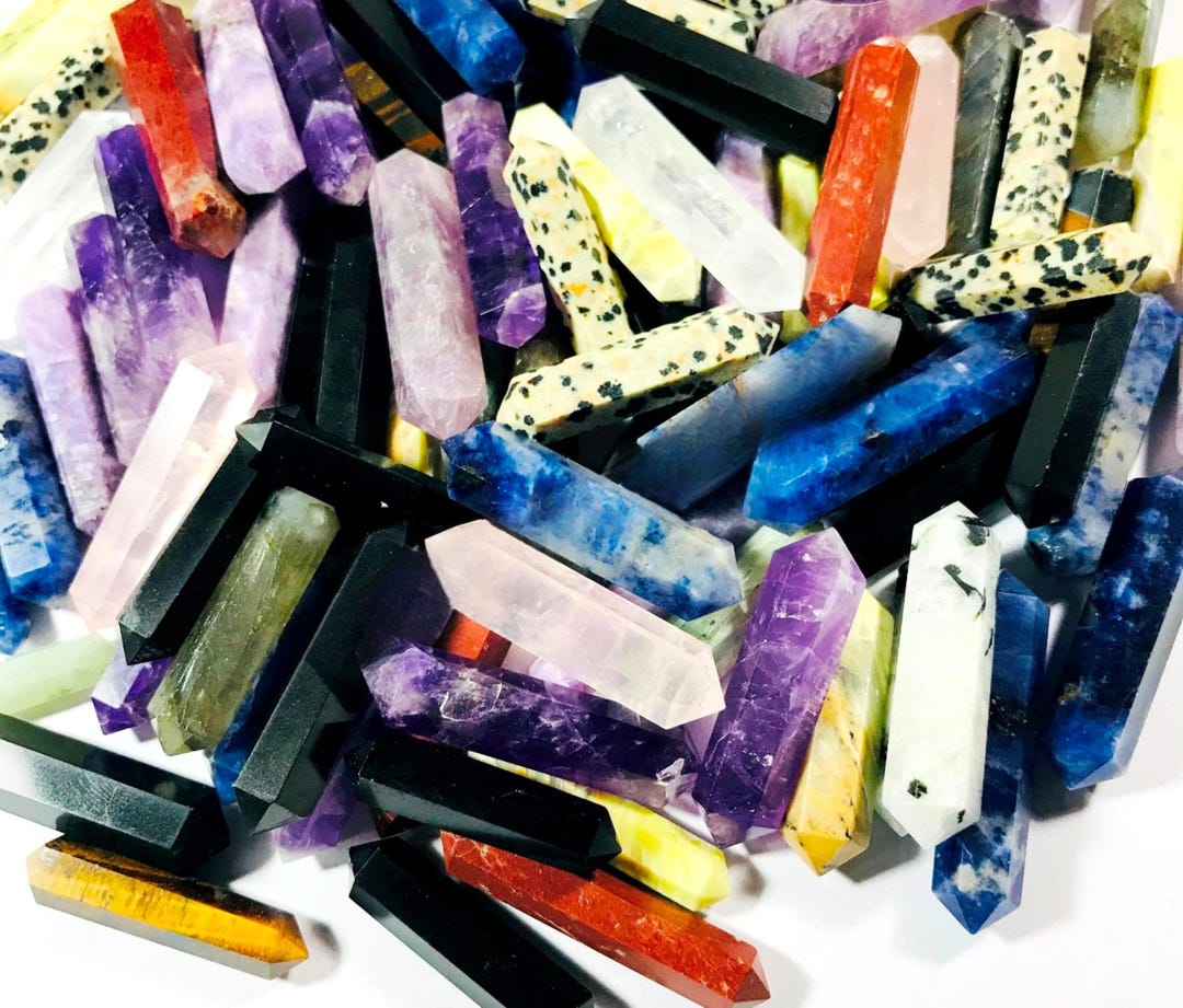 Mini Double Point Crystal Towers: Thickness 5mm-8mm Natural Gemstone ...
