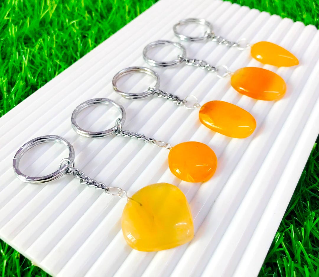 5 Pieces Natural Onyx Gemstone Key Rings: Polished Mix Shape Jewelry - Etsy