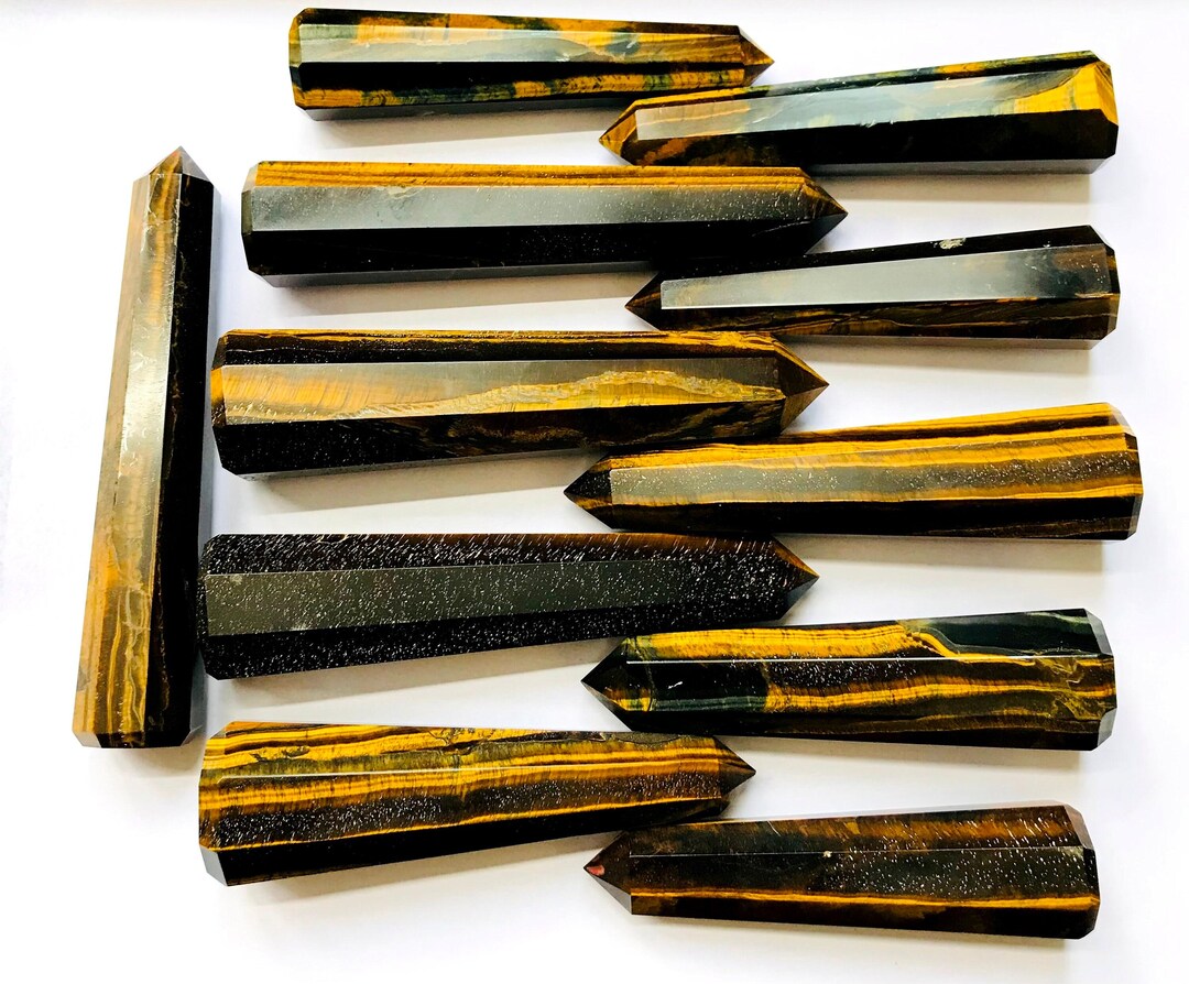 Tiger's Eye Point Obelisk: Natural Healing Crystal Tower (3-5 Inch) - Etsy