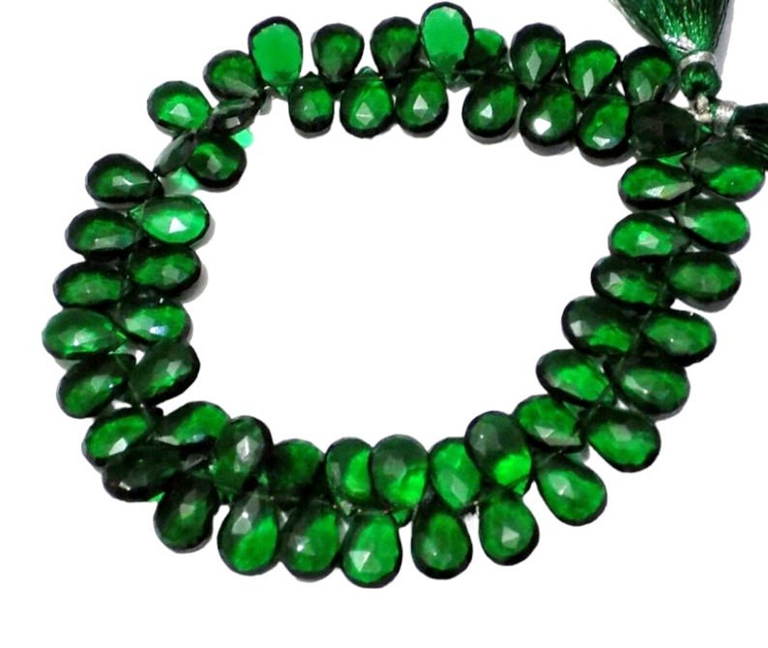 50 Pieces Emerald Colour Hydro Quartz Gemstone ! Cut Gemstone Emerald ...