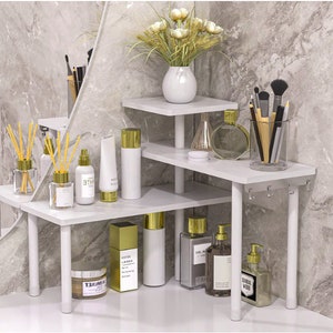 3 Tier Organizer Countertop Corner Shelf, Moveable Shelf Organizer for ...