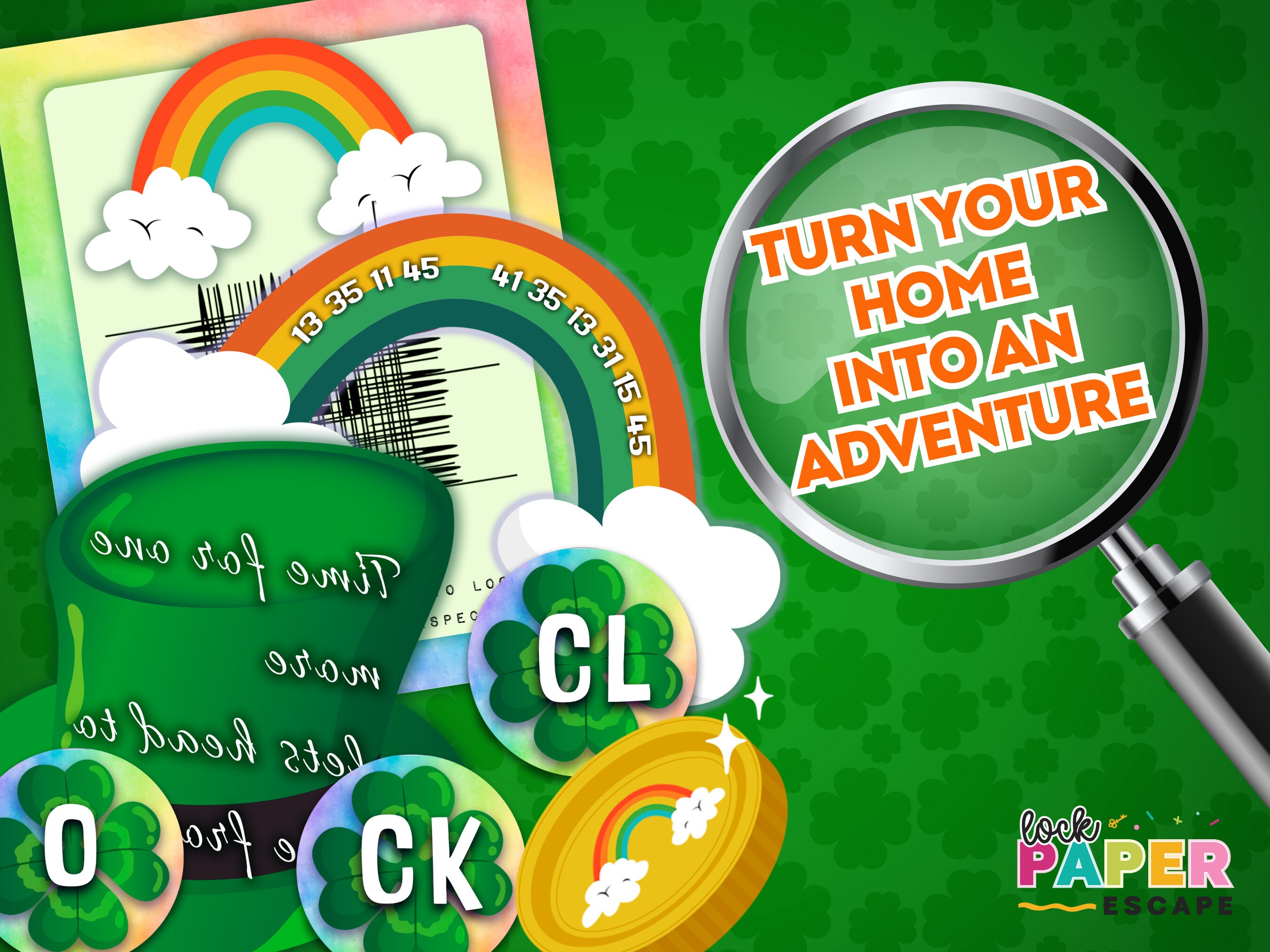 St Patrick's Day Kids Escape Room. Printable Party Game, Cipher Puzzles ...