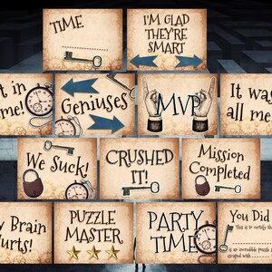 Escape Room Photo Prop Printable. Escape Room Signs Fun Photo Booth ...