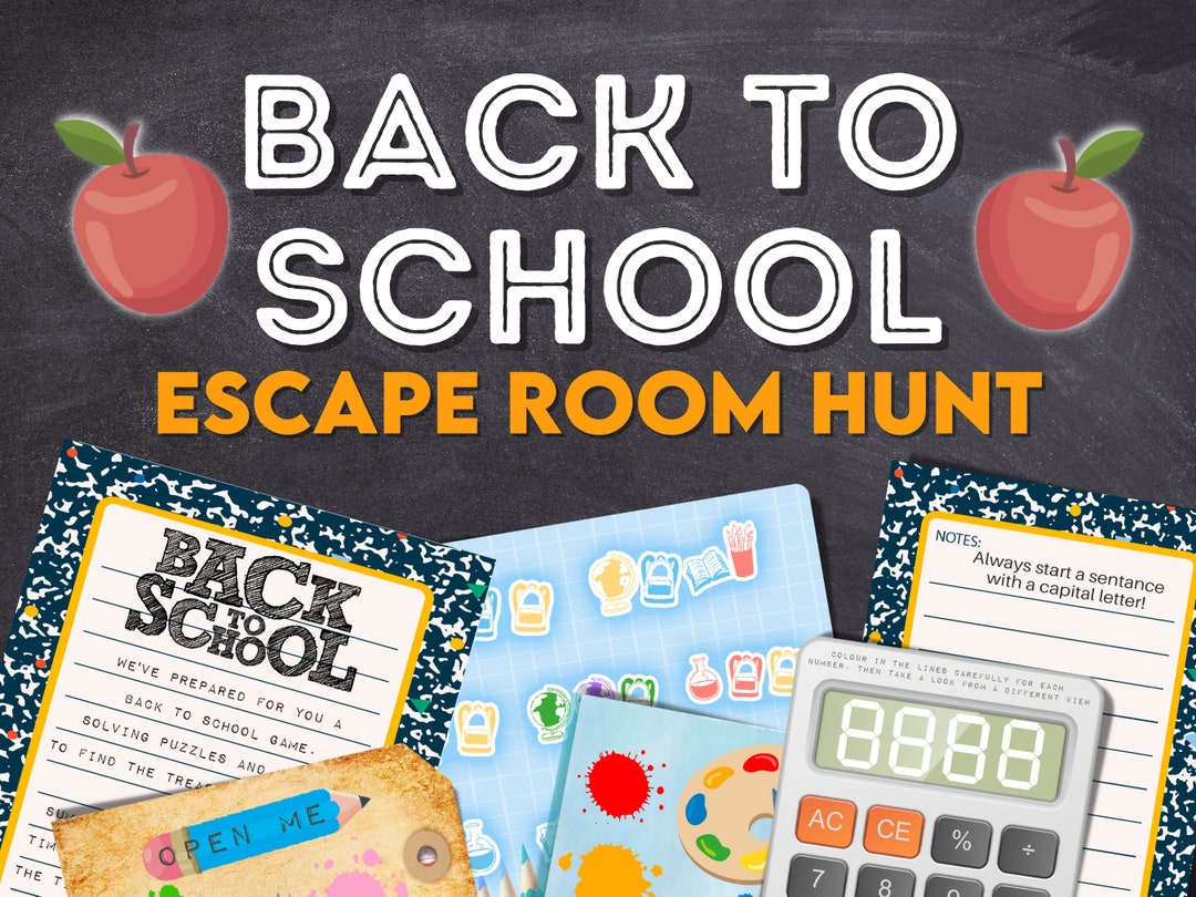 Back to School Escape Room Puzzle Activity (PDF) - Etsy
