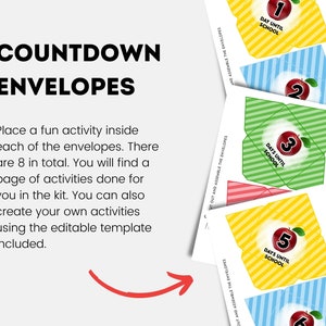 Back to School Countdown Activity Kit. Pencil Gift Box, Plus Secret ...