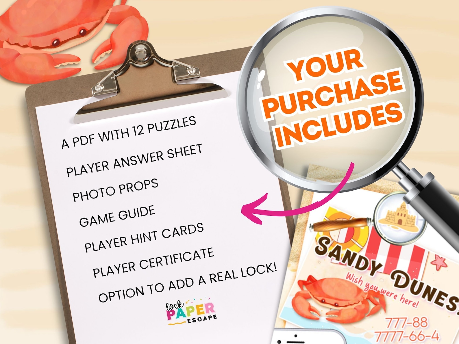 Summer Fun Escape Room for Kids. Printable Puzzle Game. Birthday Party ...