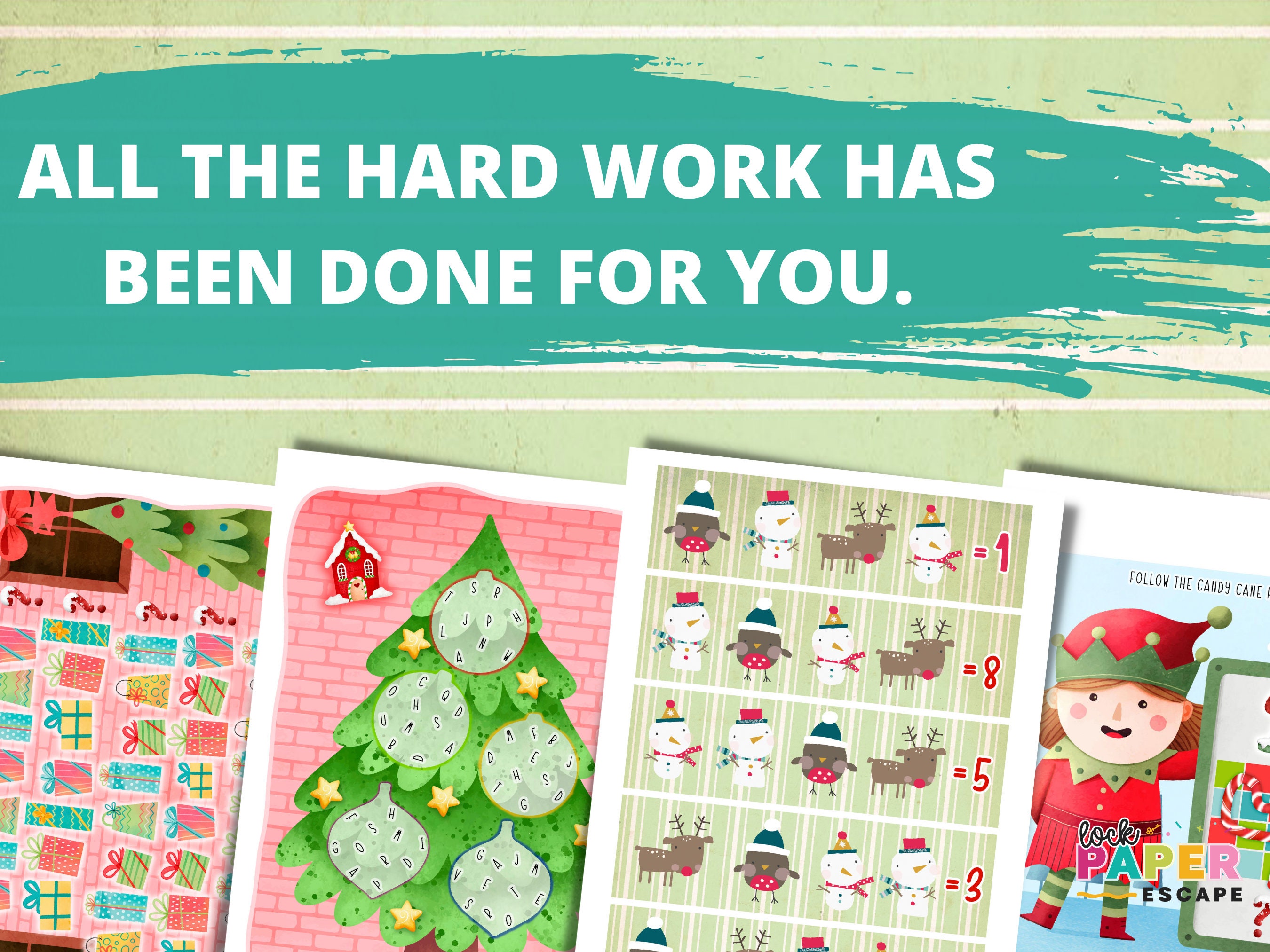 Kids Christmas Escape Room Adventure. Printable Puzzle Game (ages 8 ...