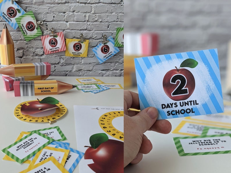 Back to School Countdown Activity Kit. Pencil Gift Box Plus - Etsy UK