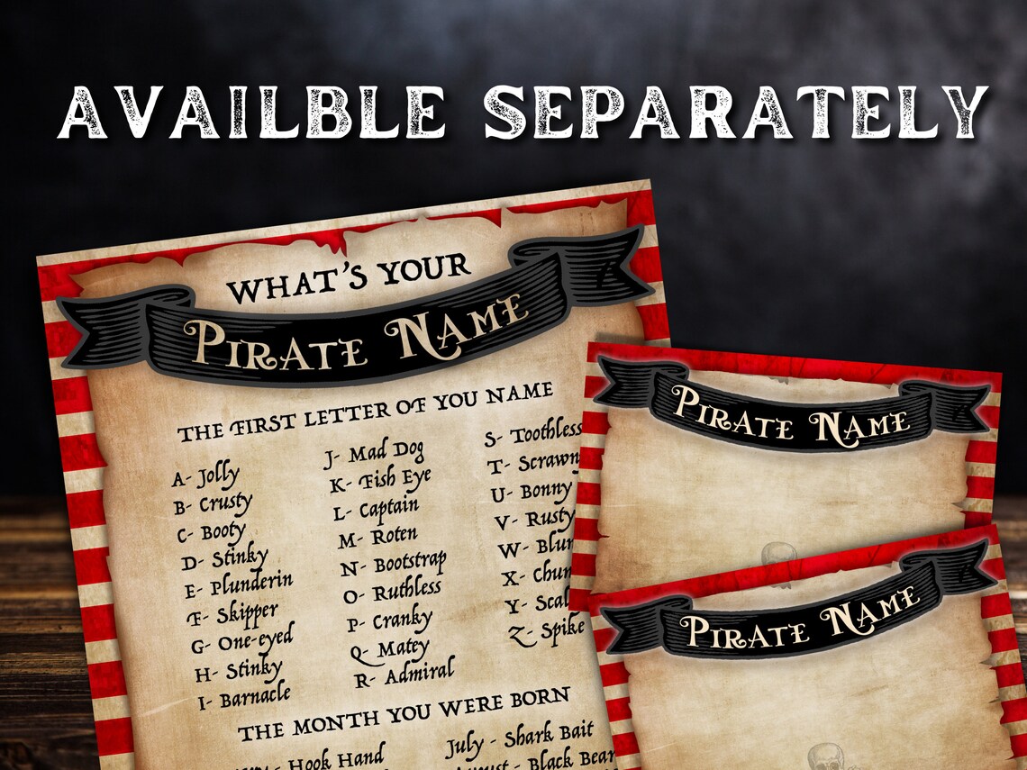 Pirate Decor Pirate Party Signs. Printable Pirate Posters to - Etsy UK